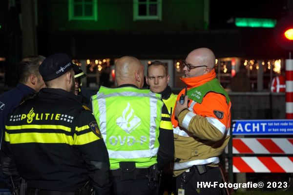 Trein ramt stilgevallen tractor op overweg in Staphorst - HW-Fotografie