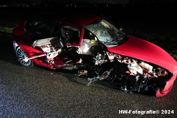 Auto totaal vernield bij eenzijdig ongeval in Hasselt - HW-Fotografie