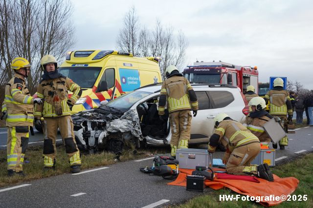 Flinke ravage na ongeval op N334 bij Belt Schutsloot - HW-Fotografie